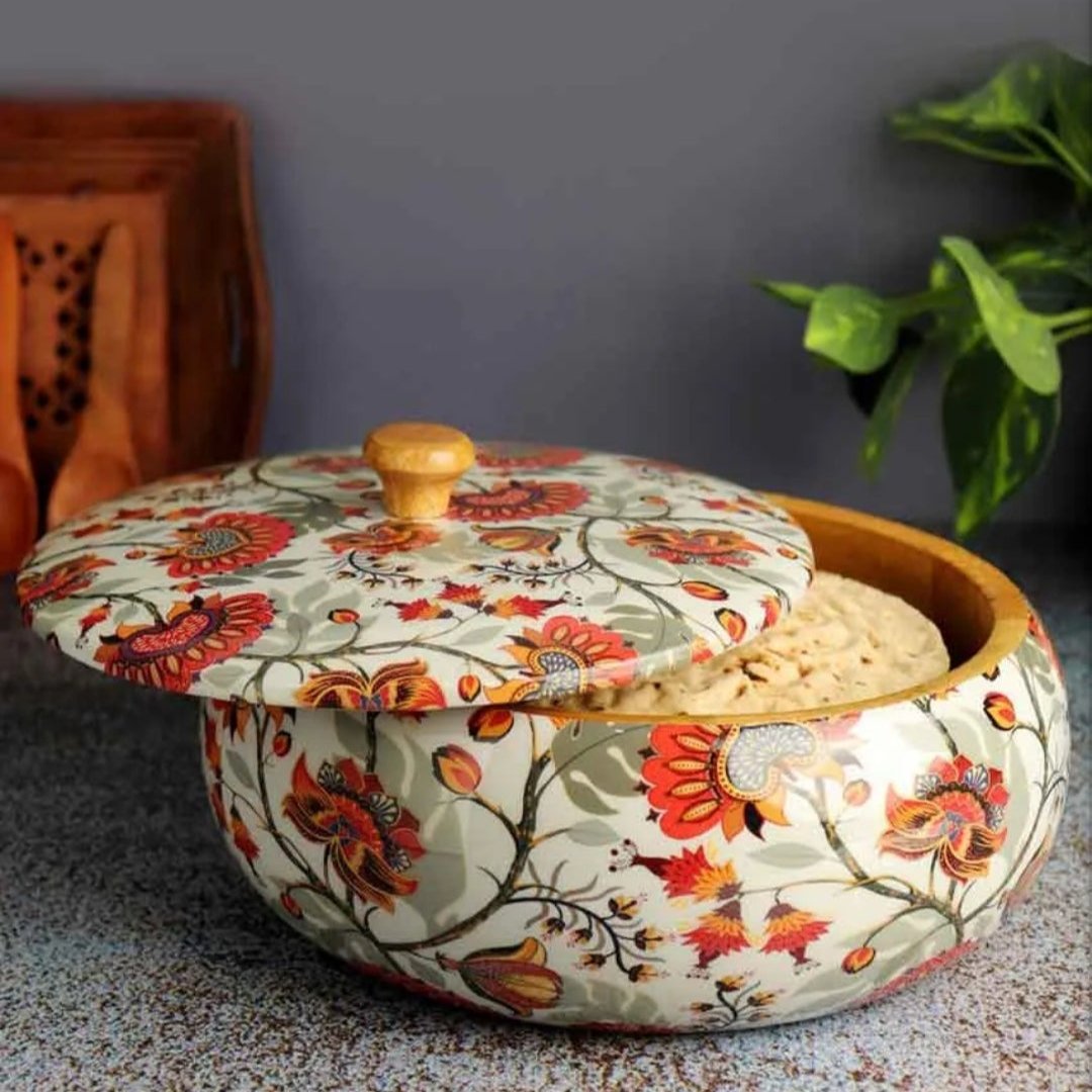 Marigold Wooden Roti Box – UPHAAR ONLINE